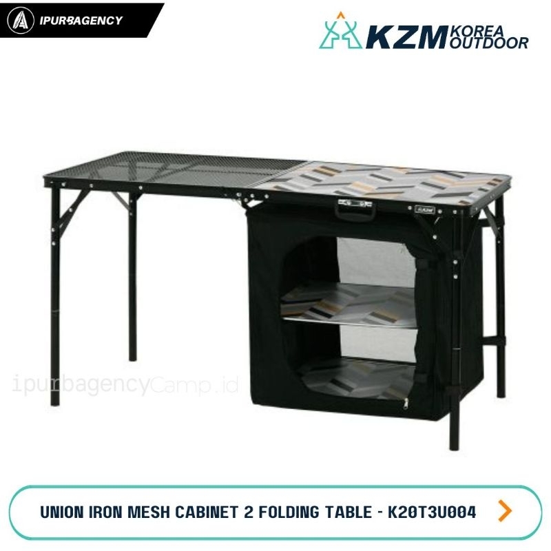 Jual KZM Union Iron Mesh Cabinet 2 Folding Table — K20T3U004 | Shopee ...