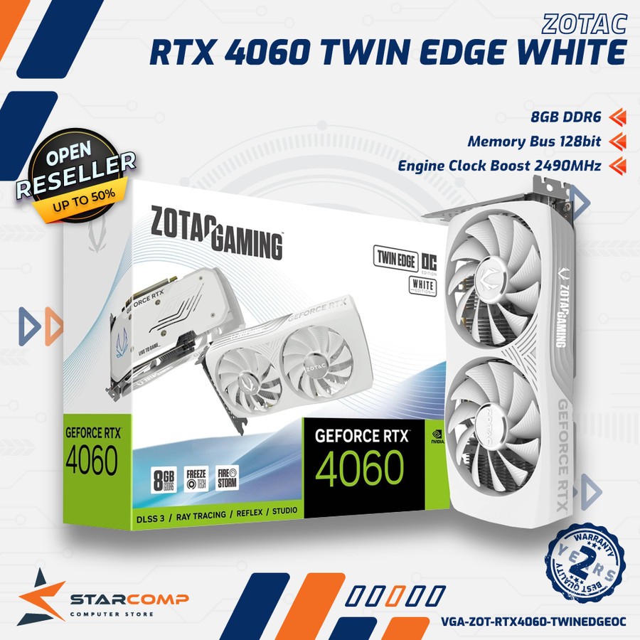Jual ZOTAC GAMING GeForce RTX 4060 TWIN EDGE OC WHITE EDITION 8GB GDDR6 | Shopee Indonesia
