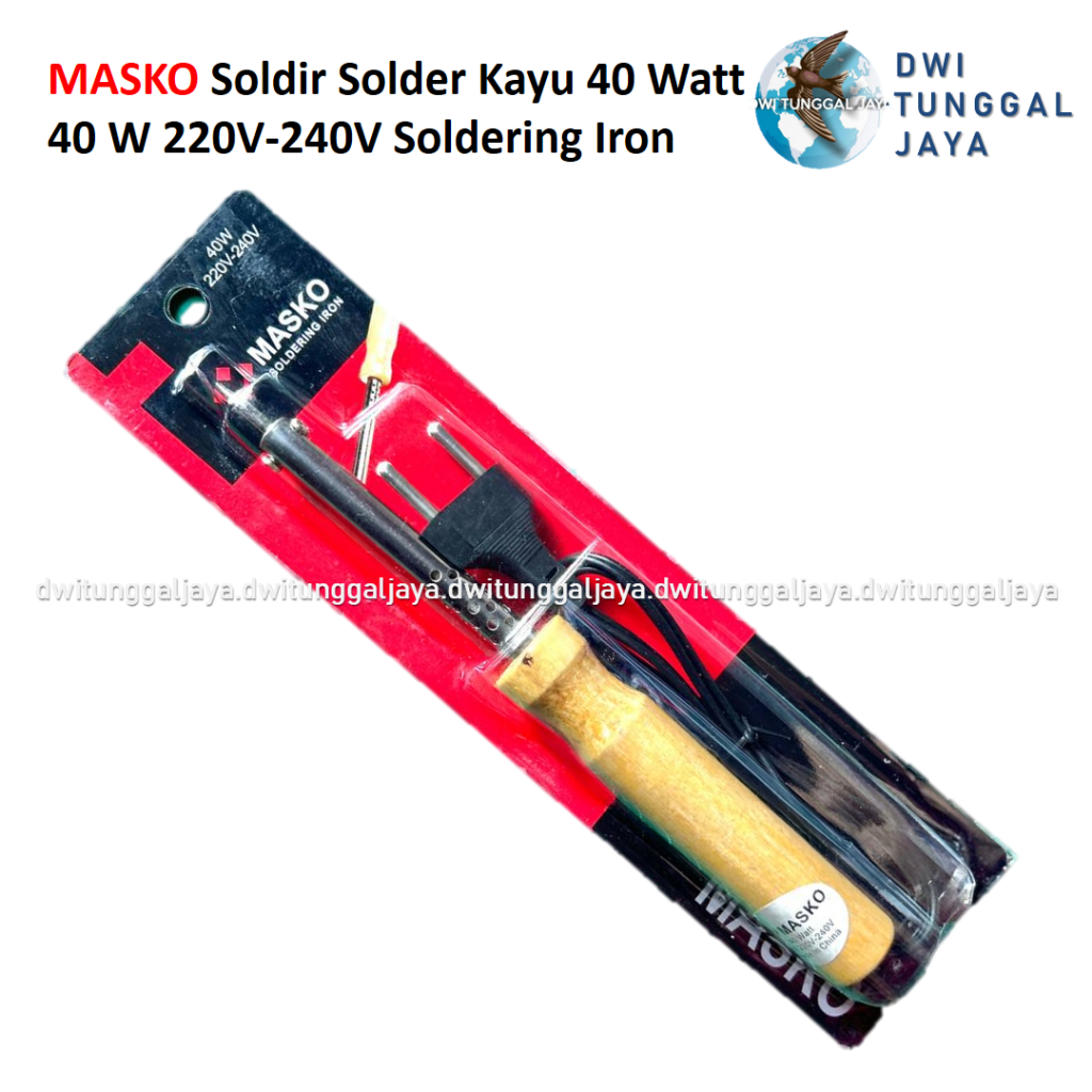 Jual MASKO Soldir Solder Kayu 40 Watt 40 W 220V-240V Soldering Iron ...