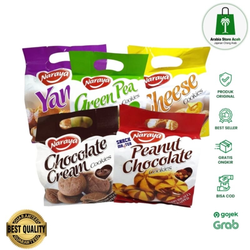 Jual Snack Naraya Cookies 280gr isi 28 pcs Produk Malaysia | Shopee ...
