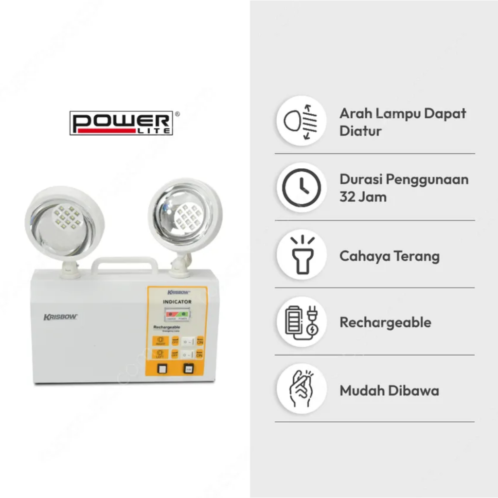 Jual Krisbow Twin Spot Light Emergency Lamp LED - Lampu Kodok | Shopee ...