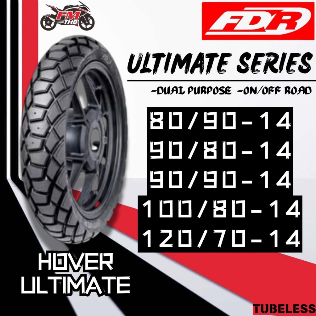 Jual Ban FDR Hover Ultimate Dual Purpose Ring 14 Tubeless - Ban Motor ...