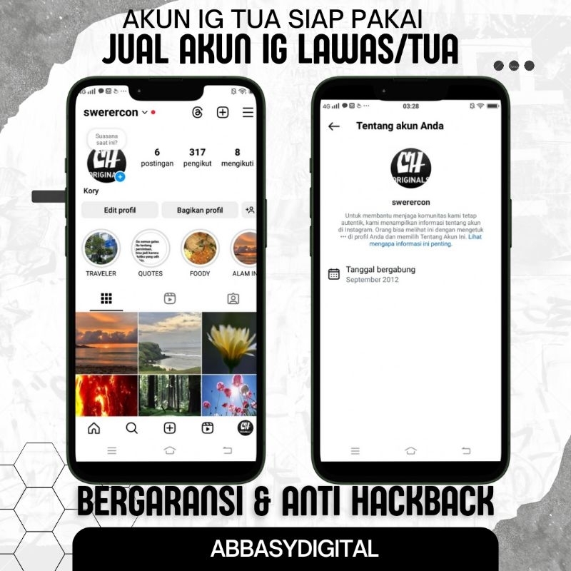 Jual AKUN IG LAWAS AKUN IG REAL AKTIF AKUN IG TUA AKUN IG TAHUN TUA ...