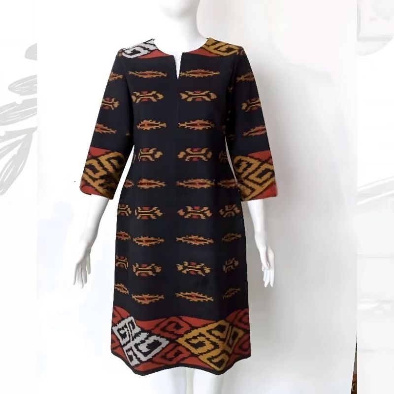 Jual Dress Tunik Tenun Troso Hitam, Baju Tenun Formal Baju Kantor B32 | Shopee Indonesia