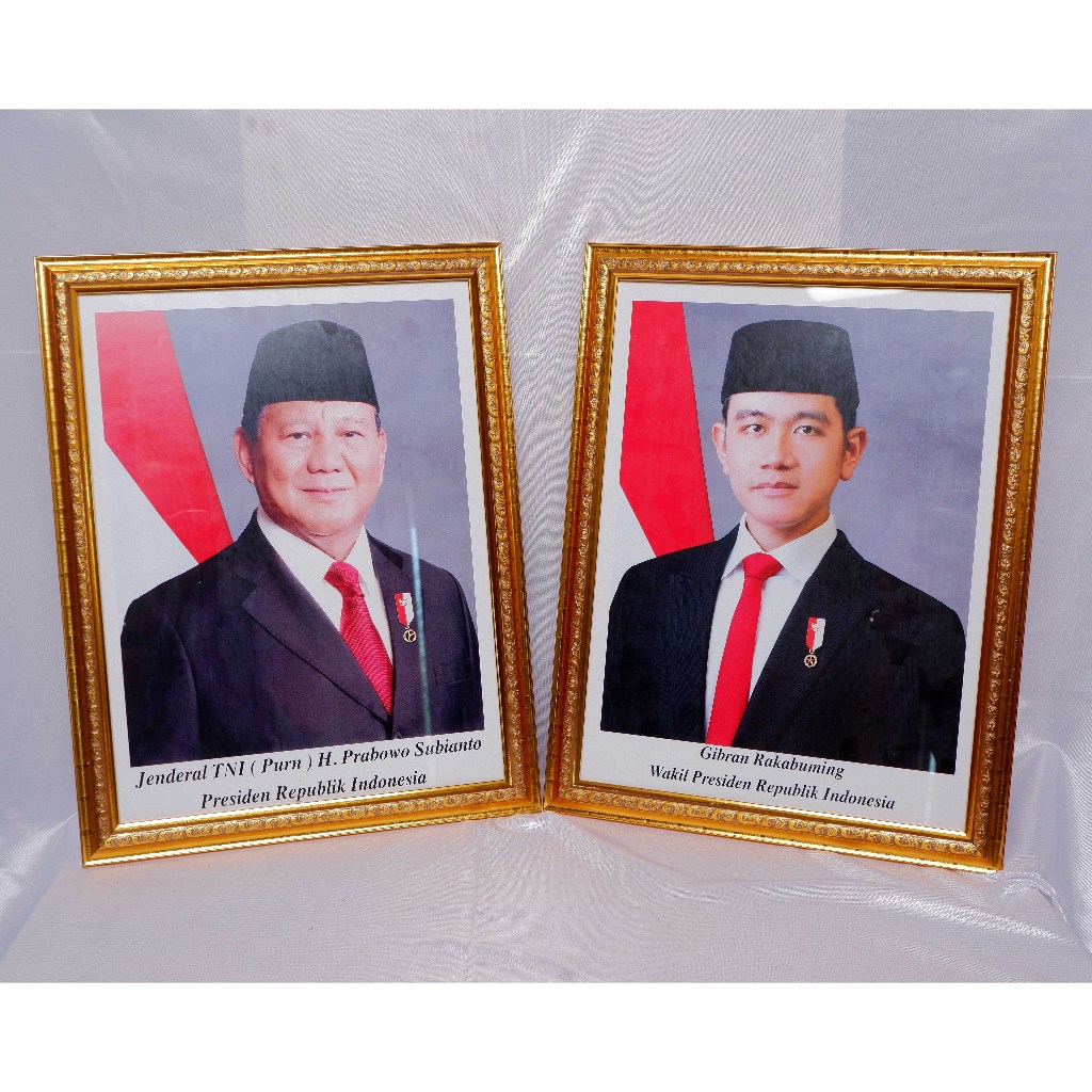 Jual FOTO PRESIDEN DAN WAKIL PRESIDEN UKURAN + BINGKAI 16R (FOTO RESMI) | Shopee Indonesia