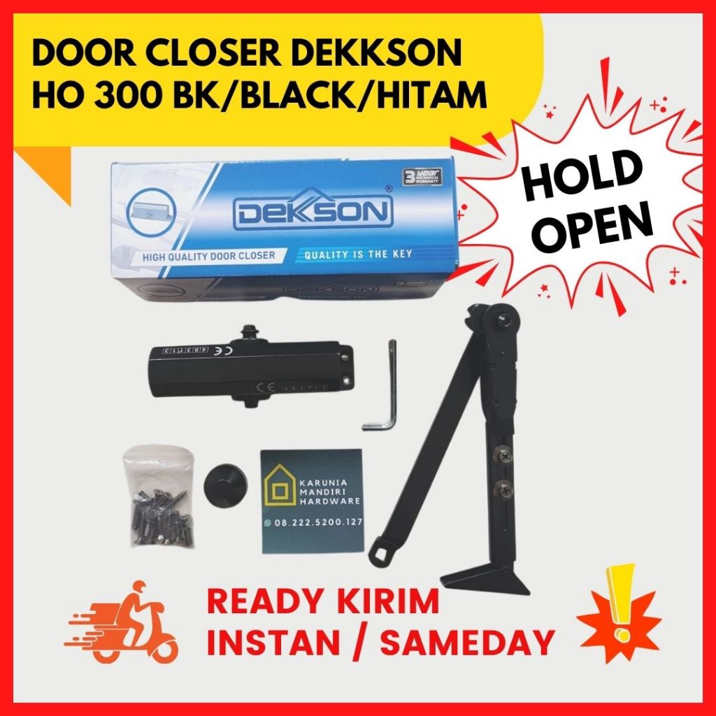 Jual Door Closer DCL 300 HO Hold Open BK BLACK HITAM Dekkson Dekson ...
