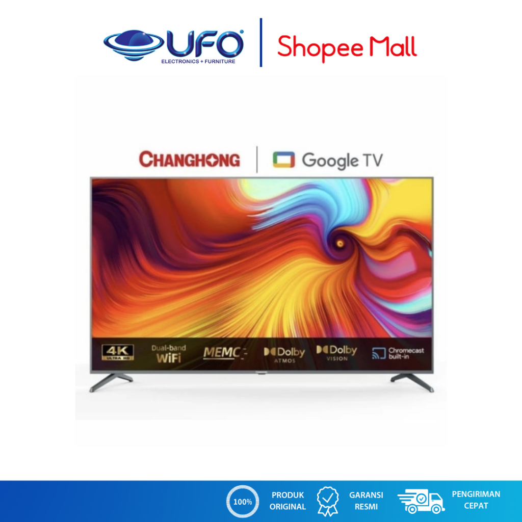 Jual Changhong 50 Inch Led google Tv 4K UHD U50H7 | Shopee Indonesia