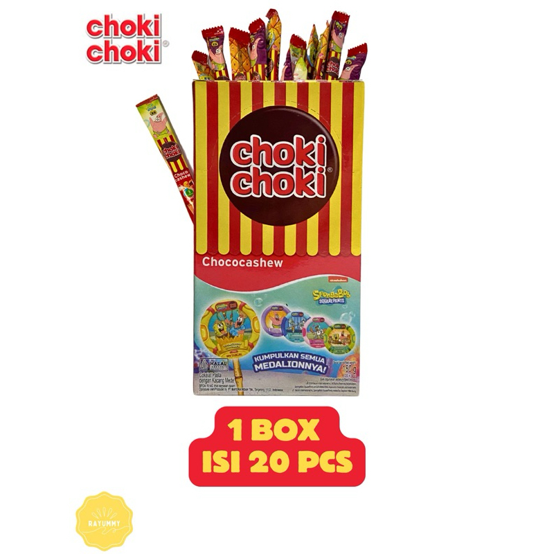 Jual Choki Choki Chococashew Spongebob Squarepants(1 Box isi 20 x 9 g ...