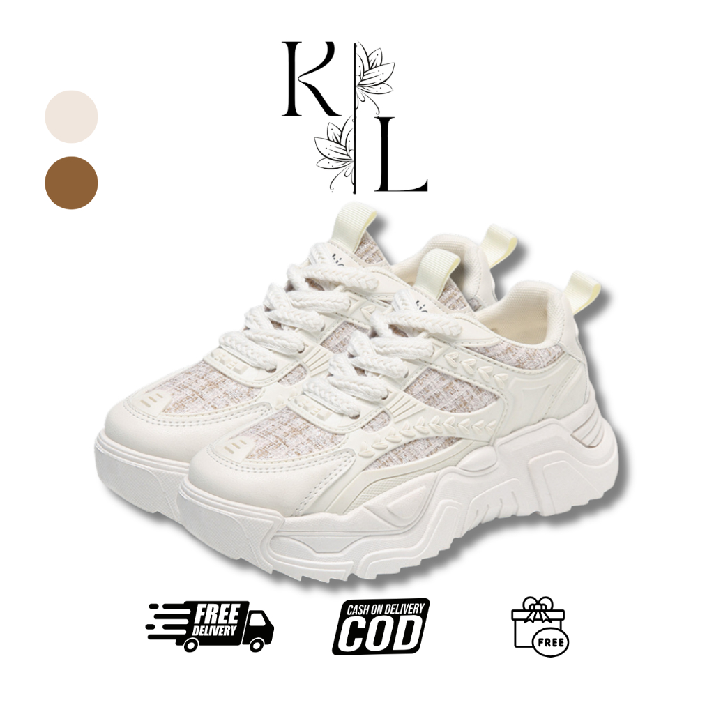 Jual KEYLLA Sepatu Sneakers Wanita Import Korean Style KL47-G | Shopee ...