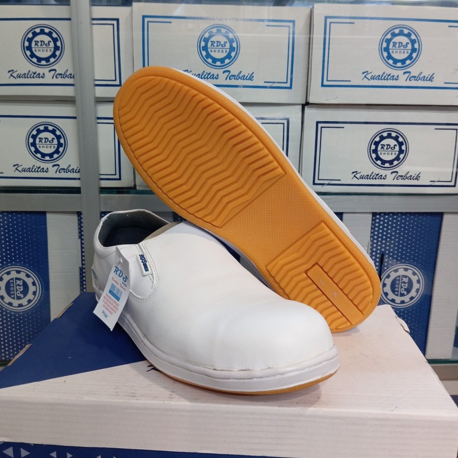 Jual Sepatu Safety RDS Slop Putih ORI | Shopee Indonesia
