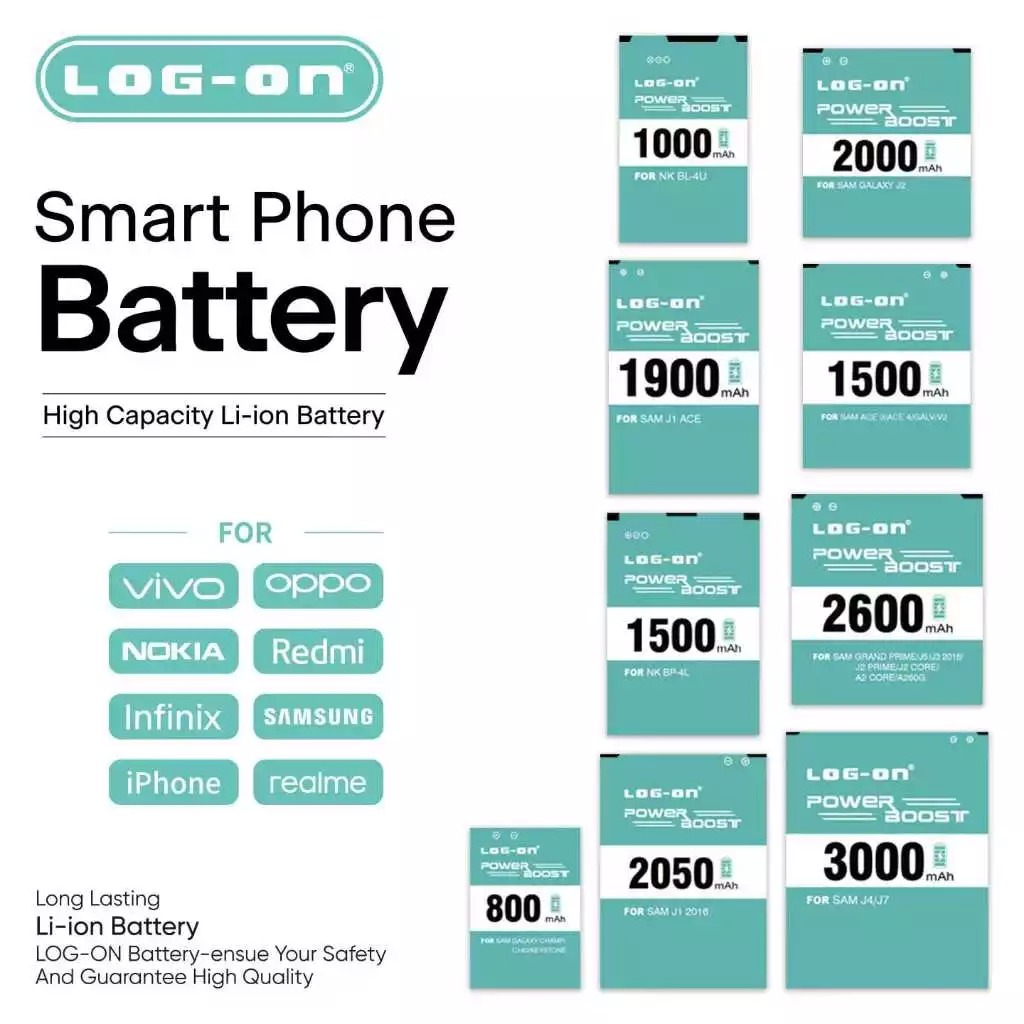 Jual Log-On Smart Phone Battery Sam G Prime/J5/J3 2016/J2 Prime/A2 Core ...