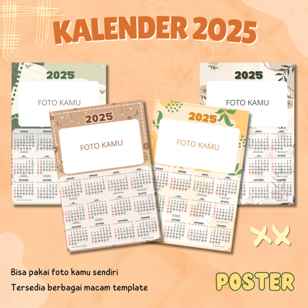 Jual [12 Bulanan A3+] PART 5 Kalender Dinding 2025 Kalender 12 Bulanan ...