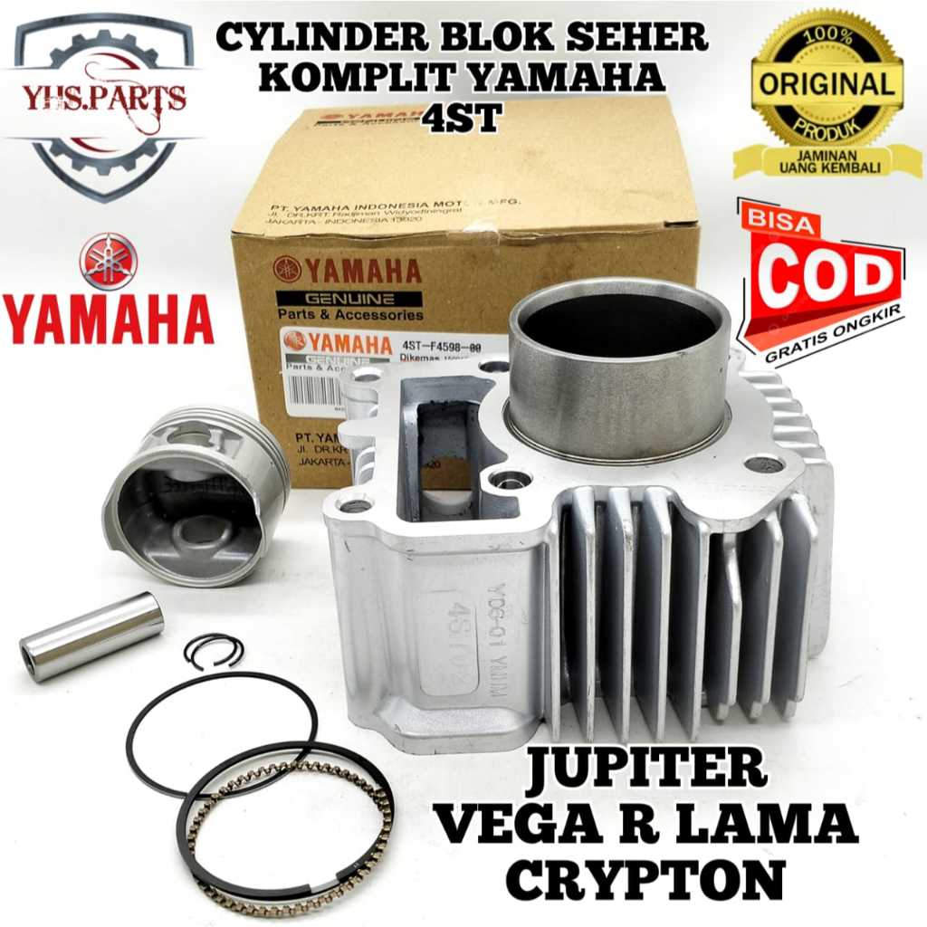 Jual ASLI ORIGINAL CYLINDER BLOK SEHER PISTON YAMAHA YGP 4ST JUPITER VEGA R LAMA OLD CRYPTON ...