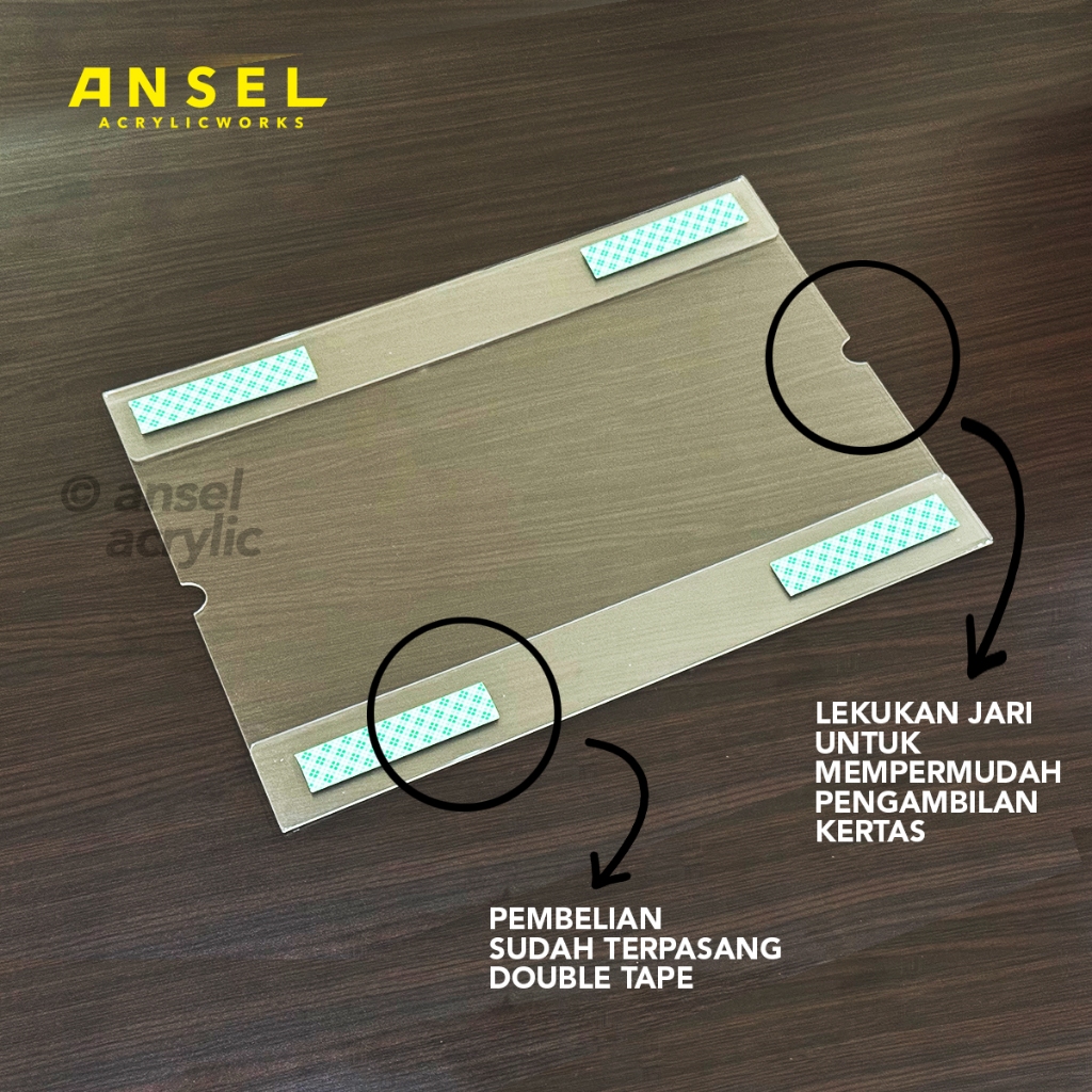 Jual ANSEL Frame Akrilik Tempel Dinding - Bingkai Brosur Poster Flyer ...