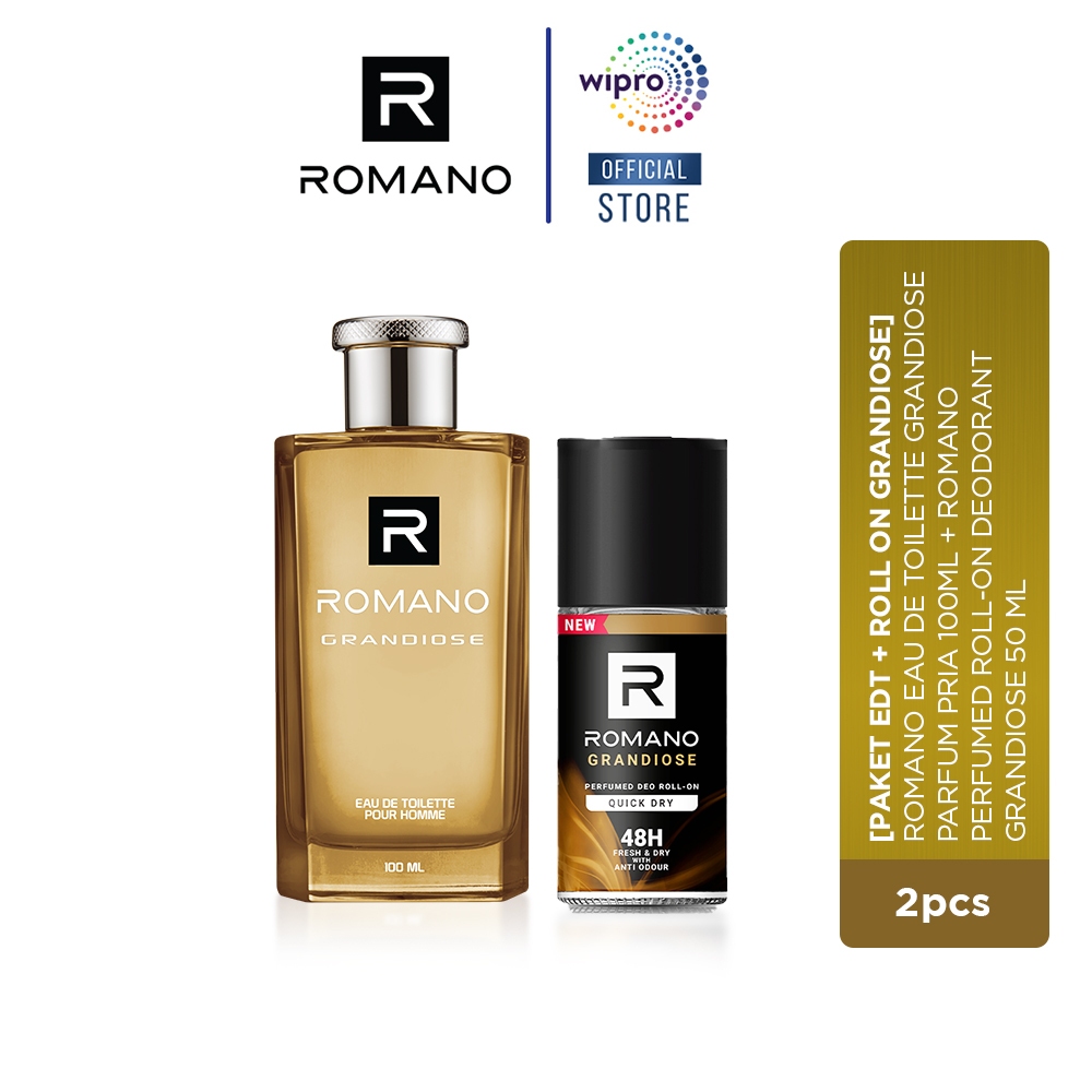 Jual [Paket EDT + Roll On Grandiose] Romano Eau De Toilette Grandiose ...