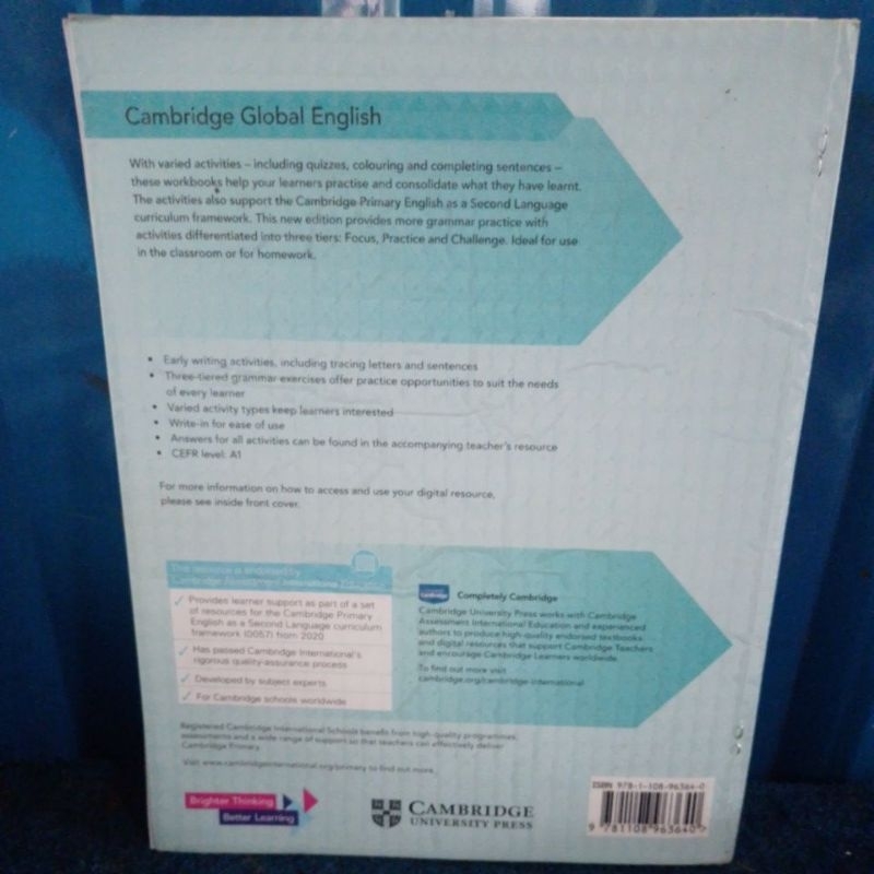 Jual Buku Cambridge Global English Workbook 1 Shopee Indonesia