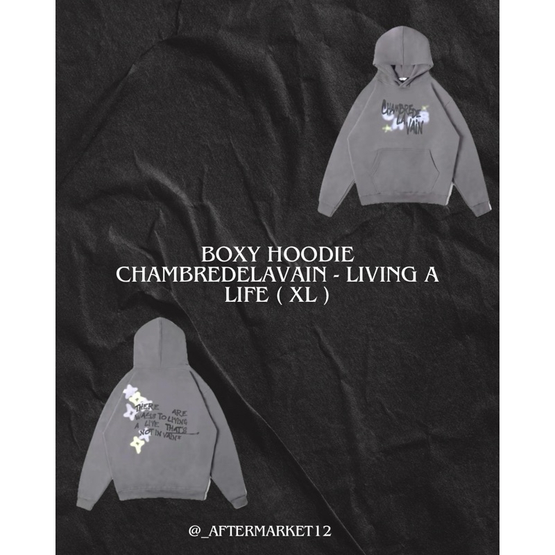 Jual Boxy Hoodie CHMB - Living A Life | Shopee Indonesia
