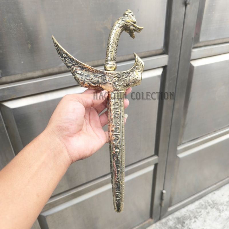 Jual Barang Antik Kris Ladrang Bahan Full Kuningan Sari | Shopee Indonesia