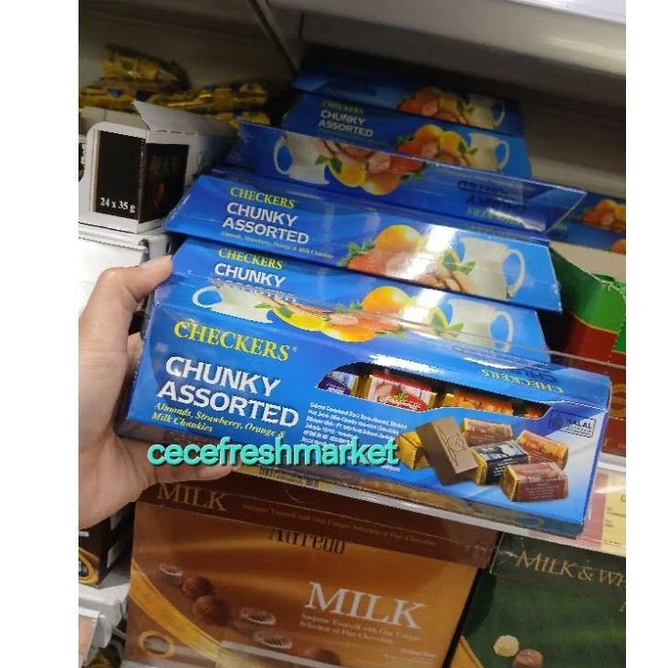Jual Jual chocolate checkers chunky assorted pack 175 gr | Shopee Indonesia