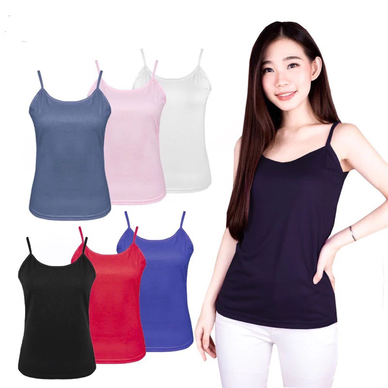 Jual 5pcs /Tanktop Tali Besar Wanita Dewasa Dan Tank top Tali Kecil ...