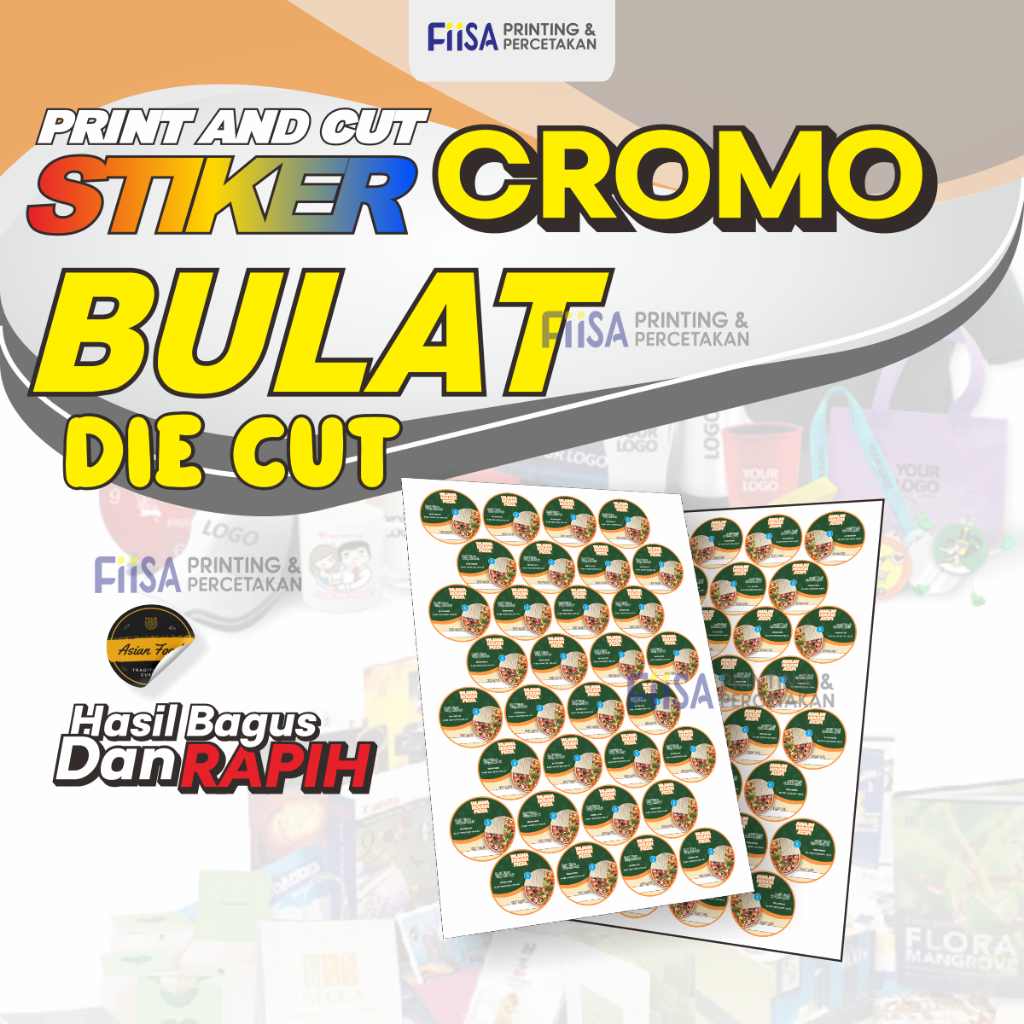 Jual Print Stiker Bulat | Cutting putus | Die Cut | A3+ | Cromo ...