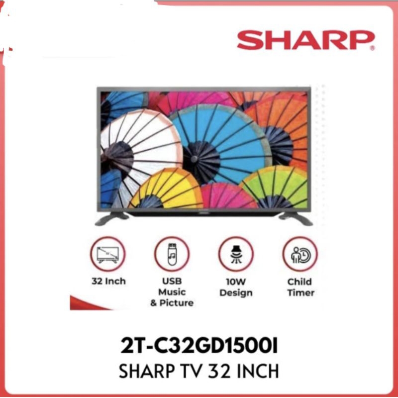 Jual TV DIGITAL SHARP AQUOS LED 32 INCH 2T-C32GD1500i GARANSI RESMI | Shopee Indonesia
