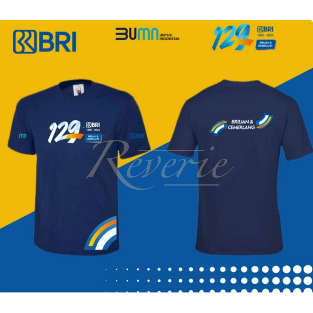Jual BAJU SERAGAM STAFF BRI HUT 129 TAHUN BRILIAN CEMERLANG KAOS TSHIRT ...