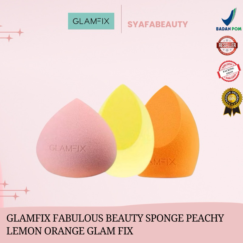 Jual GLAMFIX Fabulous Beauty Sponge Peachy Lemon orange Glam Fix ...
