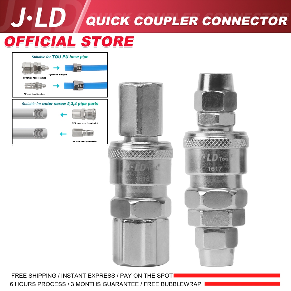 Jual JLD Quick Coupler Connector Angin Kompresor Universal Drat 1/4 ...