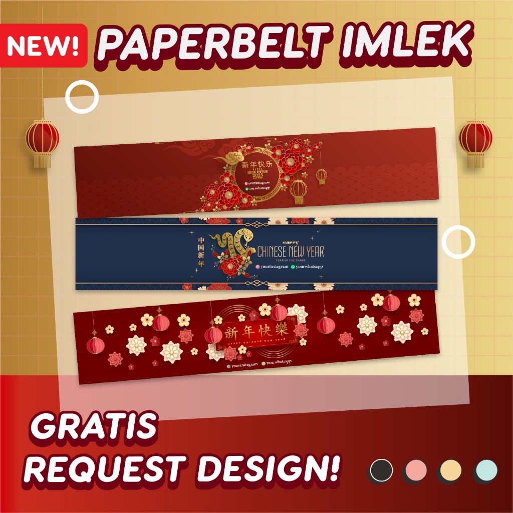 Jual Paper Belt Imlek 2025 Custom | Packaging Sleeve Free Design ...