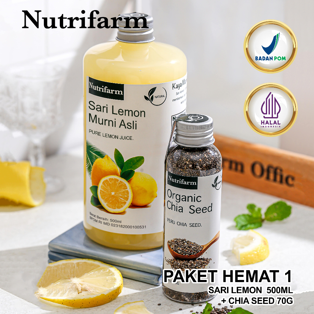 Jual PAKET HEMAT SARI LEMON DAN CHIA SEED ORIGINAL MADU HUTAN/LEMON ...