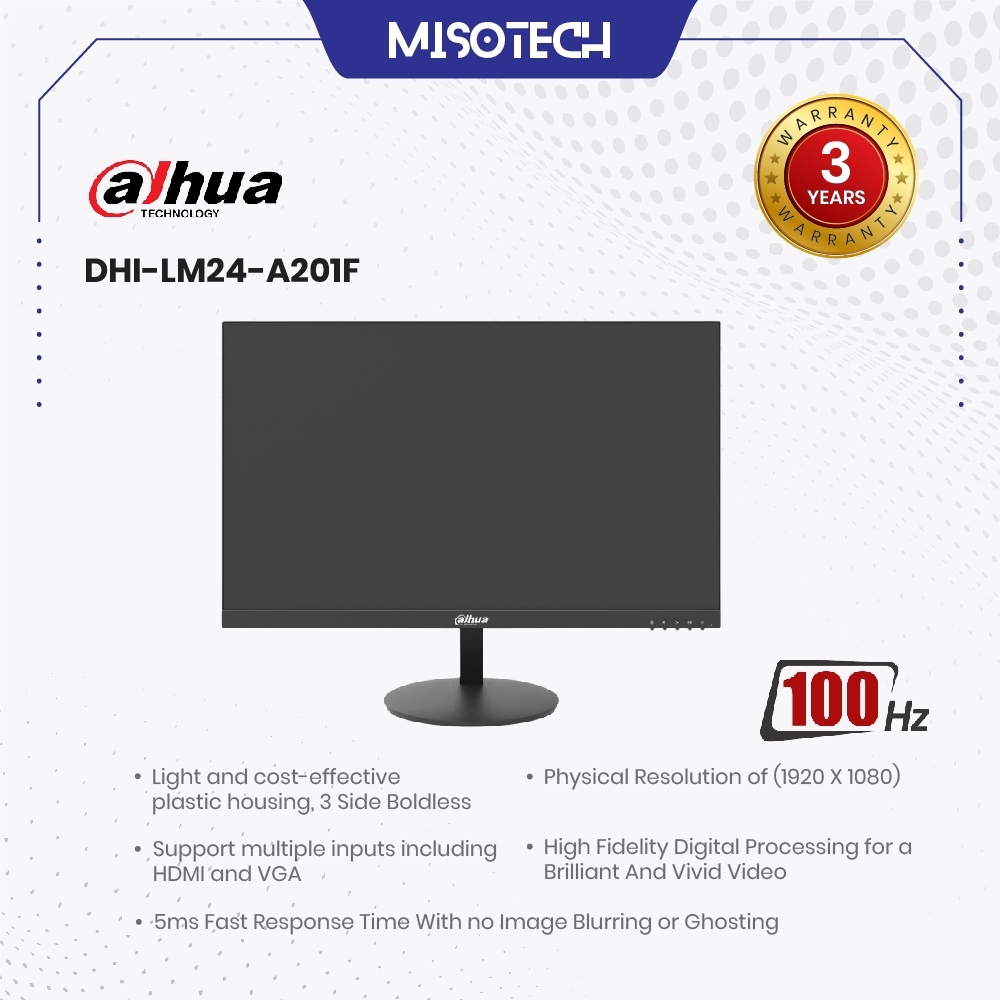 Jual Dahua DHI-LM24-A201F Monitor LED 24 Inch FHD 100Hz HDMI Panel IPS | Shopee Indonesia
