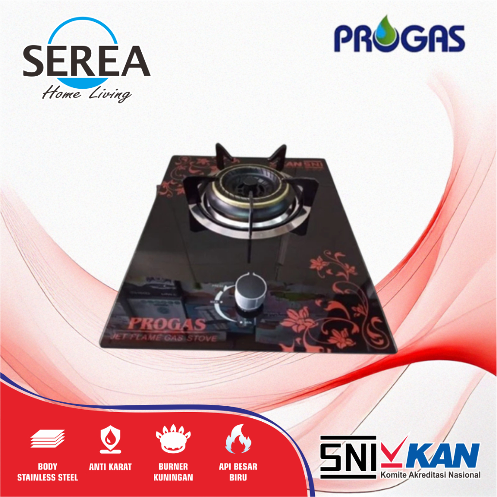 Jual Progas Kompor Gas Tanam 1 Tungku Gas – Kaca Anti Pecah, Sudah SNI ...