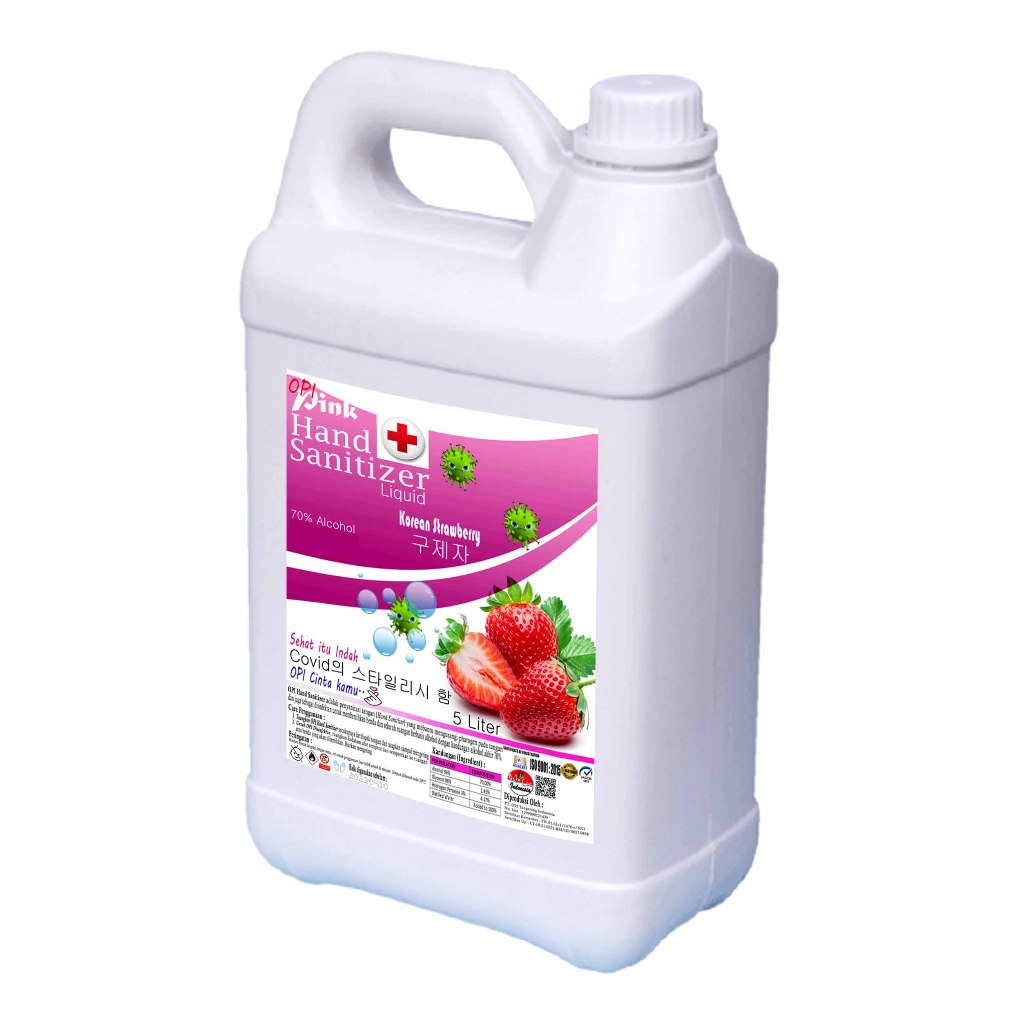 Jual Hand sanitizer varian pink strawberry dan lainnya 1 Liter dan 5 ...