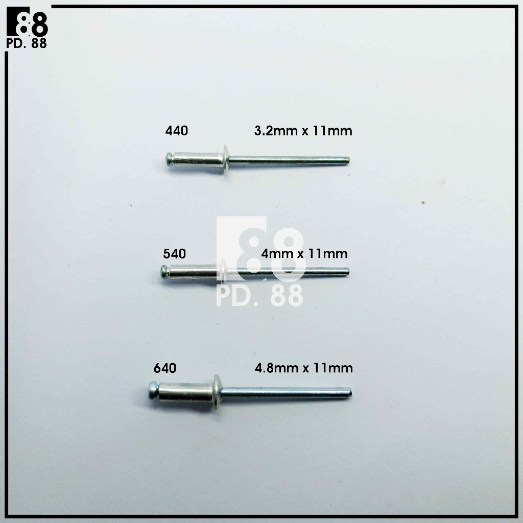 Jual Paku Rivet 440 540 640 Paku Ripet SIP 50 PCS | Shopee Indonesia