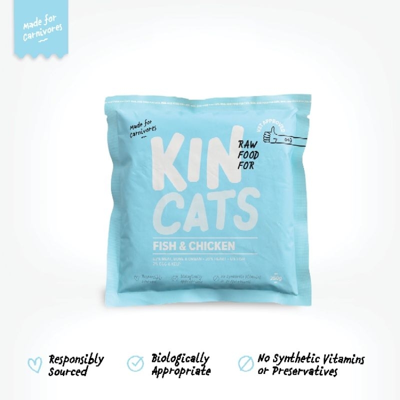 Jual Kin Dog Food - For Cats Fish & Chicken 250g | Shopee Indonesia
