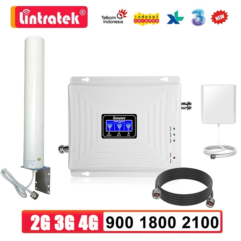Jual FullSet Lintratek Penguat Seluler GSM 2G 3G 4G Modem Sinyal Repeater Internet Data LTE 900 ...