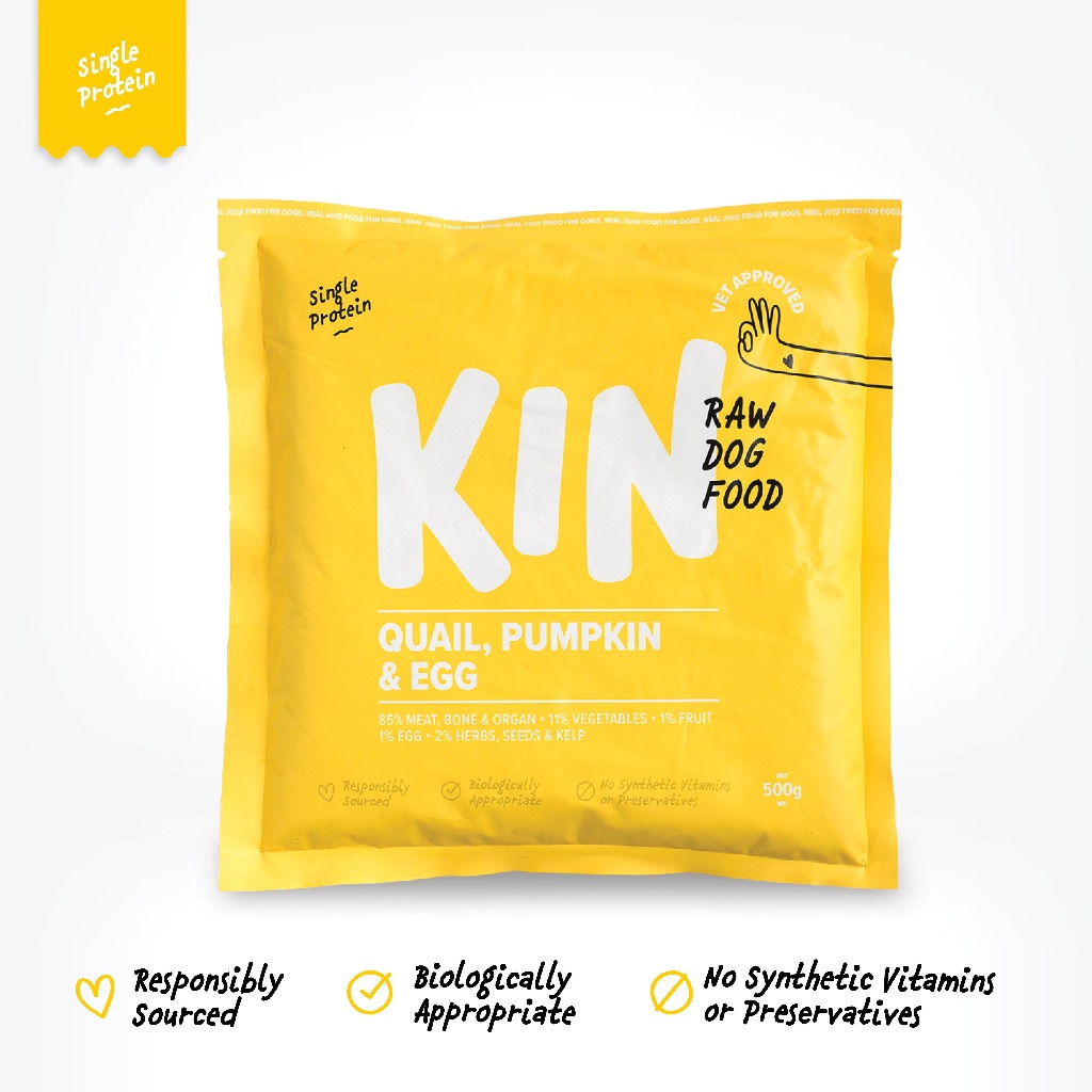 Jual KIN DOG FOOD Quail Pumpkin & Egg 500g | Shopee Indonesia