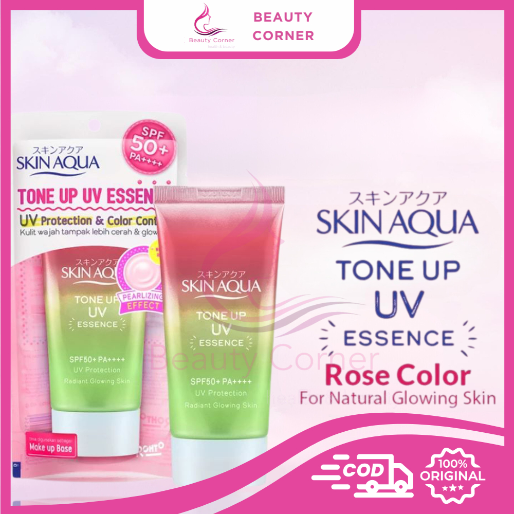 Jual Skin Aqua Tone Up UV Essence SPF 50+ PA++++ Rose - 40gr | Shopee Indonesia