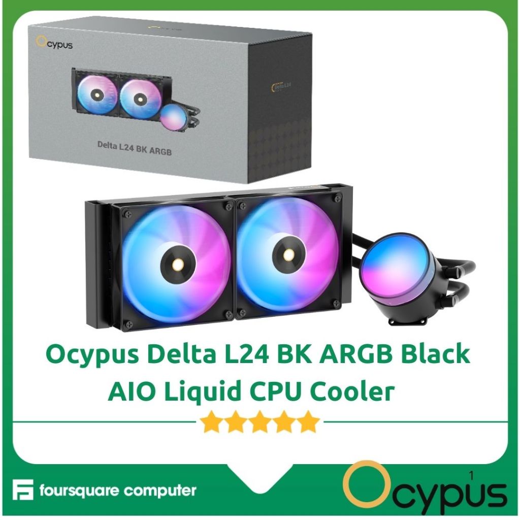 Jual Ocypus Delta L24 BK ARGB AIO Water Cooling Liquid CPU Cooler Black ...