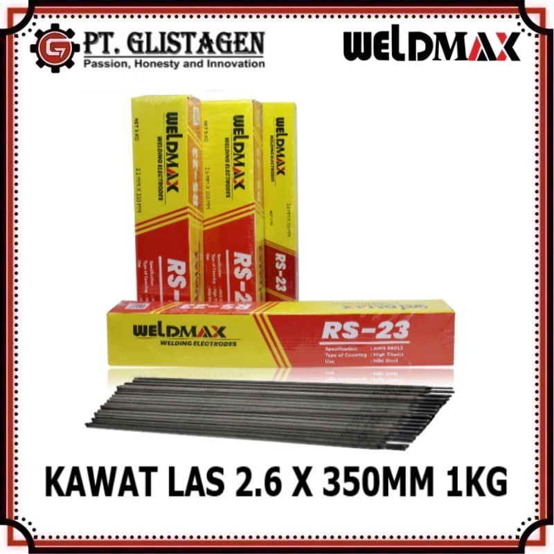 Jual Kawat Las Listrik Welding Electrodes 2.6MM RS23 E6013 1KG 2.6 x 350MM WELDMAX | Shopee ...