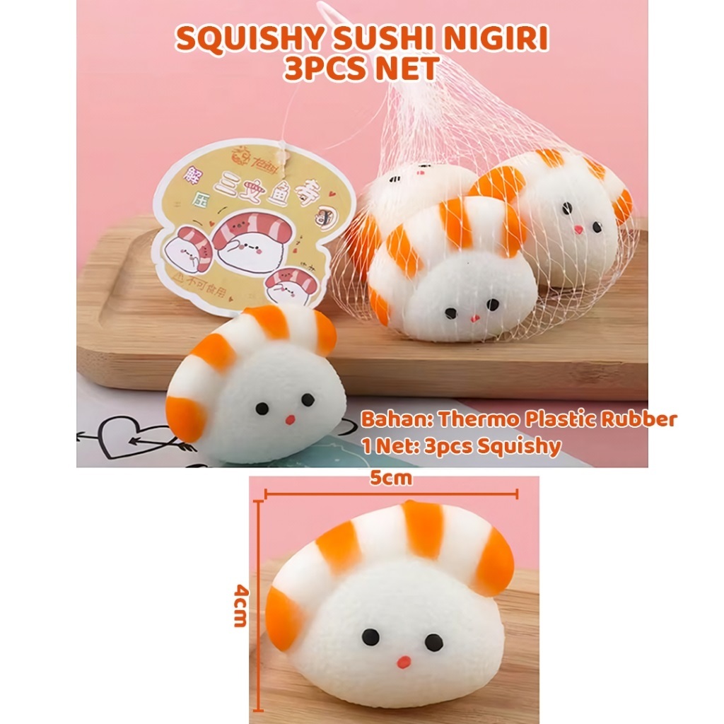Jual GHP Mainan Anak Squishy Sushi Sashimi 1set isi 3pcs | Shopee Indonesia