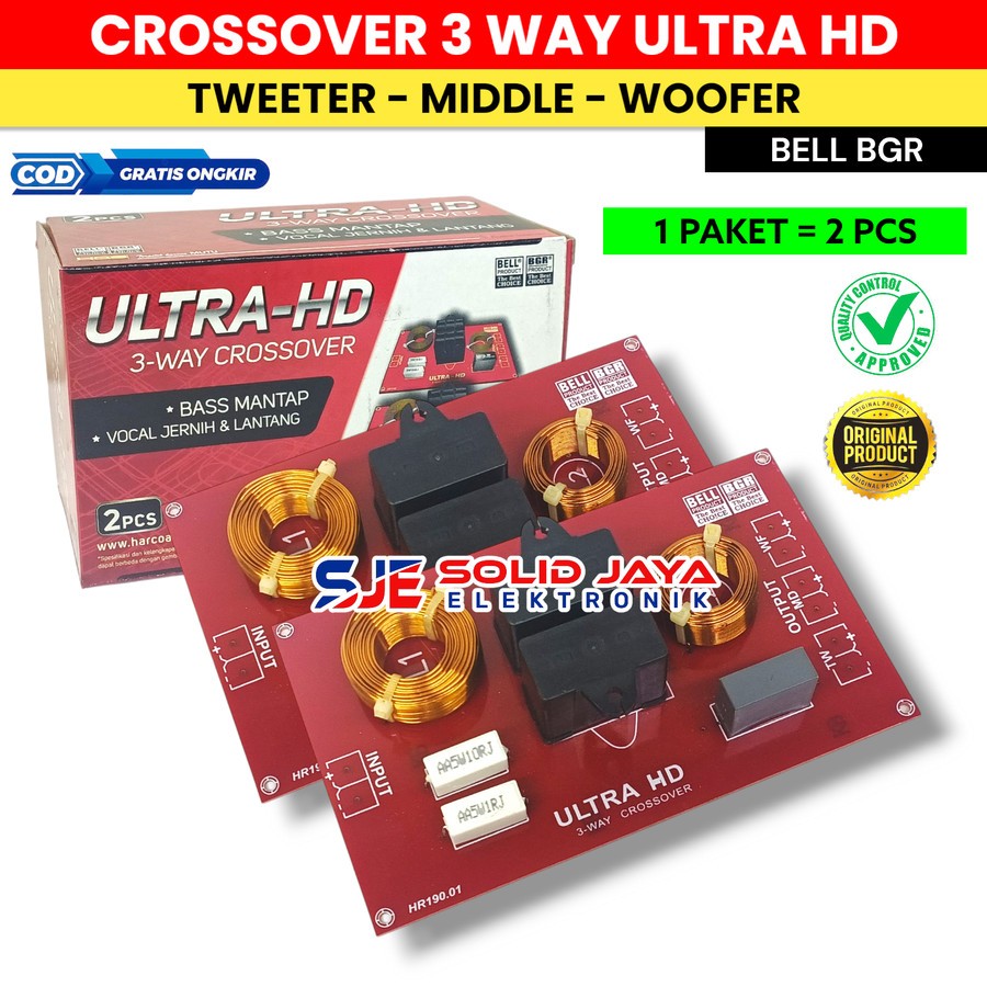 Jual KIT CROSSOVER 3 WAY ULTRA HD BELL BGR TWEETER MIDLE MIDDLE MID ...