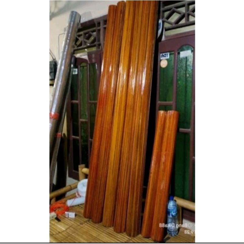 Jual Tirai bambu plitur & vernis natural lebar 2,5m x tinggi 3m lengkap ...