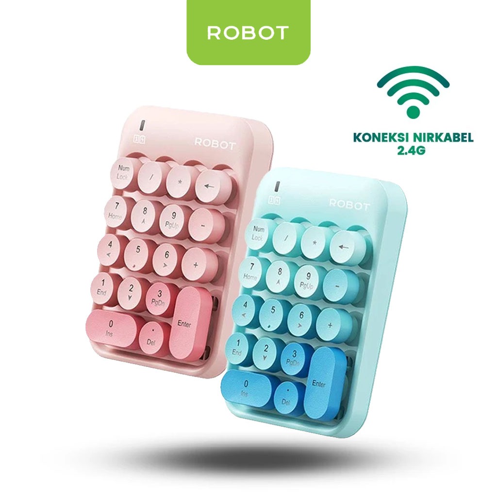 Jual ROBOT Keyboard Numeric RK02 Wireless Tanpa Kabel Koneksi 2.4G ...
