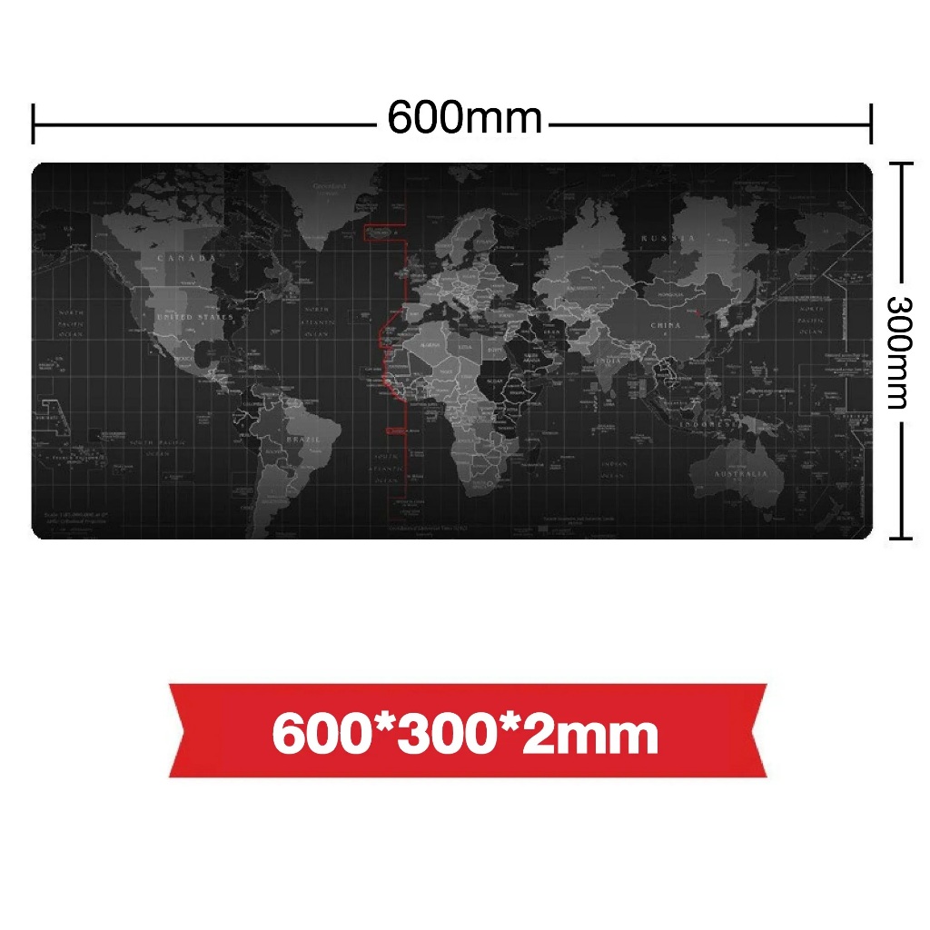 Jual MOUSEPAD MOUSE PAD GAMING PETA DUNIA PANJANG 60 X 30 CM GOOD ...