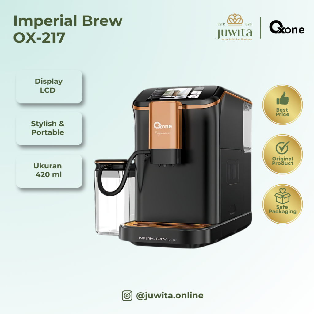Jual OXONE OX-217 Smart Fully Automatic Coffee Machine Signature Imperial Brew Bean to Coffee ...