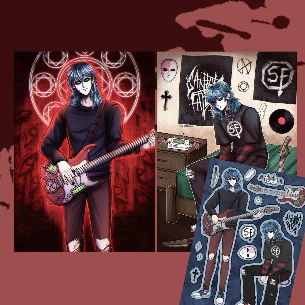 Jual Sally Face Artprint A5 & A6 Sticker Sheet (Sally Face Fanmerch by ...