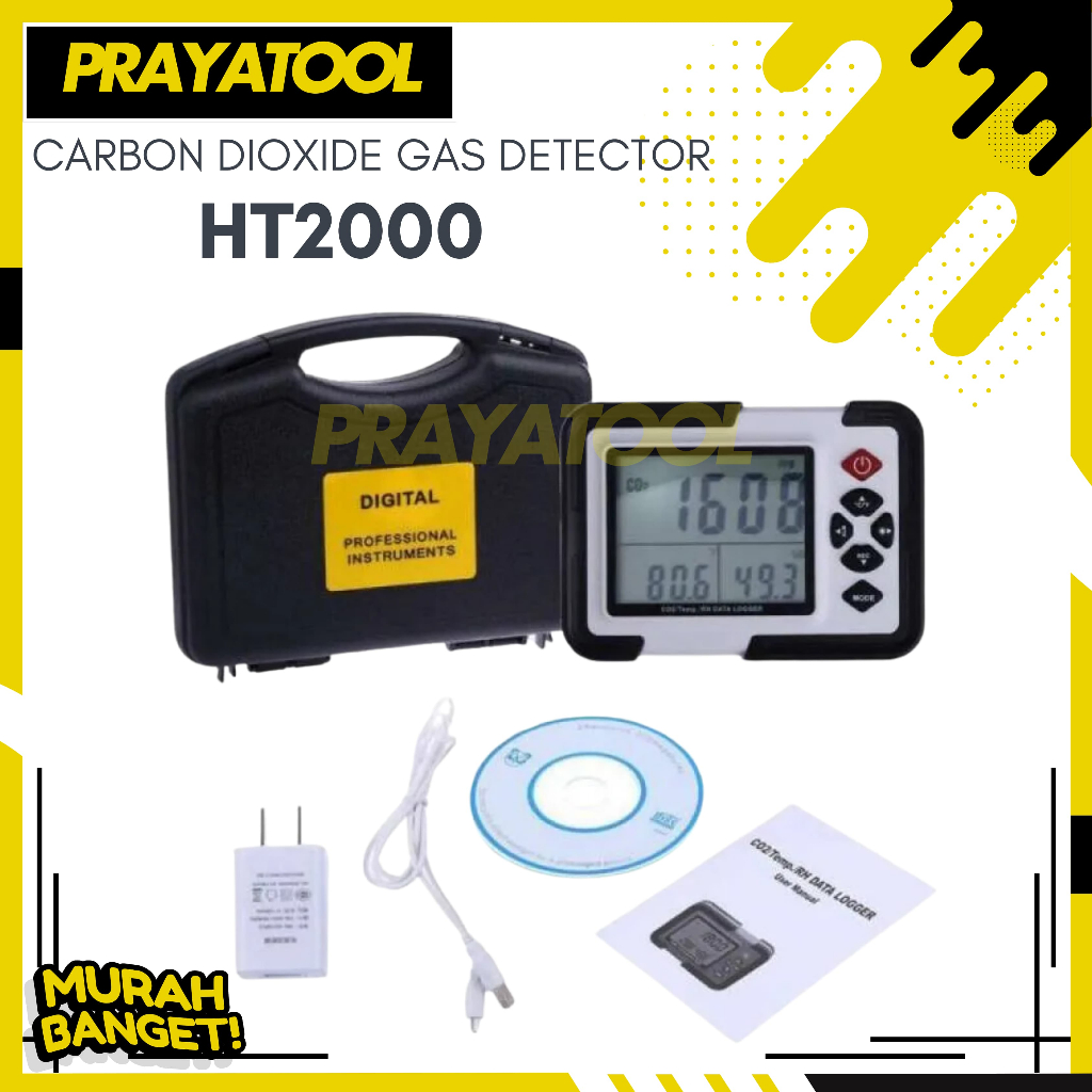Jual GAS ANALYZER HT-2000 DIGITAL CARBON DIOXIDA CO2 DATA LOGGER ...