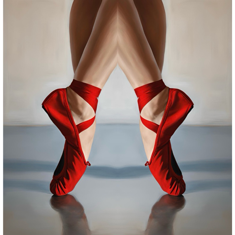 Jual Sepatu Kanvas Merah sz 37 untuk menari balet yoga dan senam ritmik ...